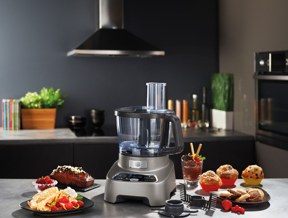 Double force pro digital food processor 1000 W titanium - home & cook